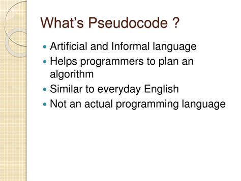 Ppt Pseudocode Powerpoint Presentation Free Download Id485044