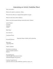Annotating An Article How To Analyze Author Credentials And Course Hero