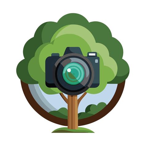 Camera Lens As Canopy For Tree Design 60314477 Vector Art At Vecteezy
