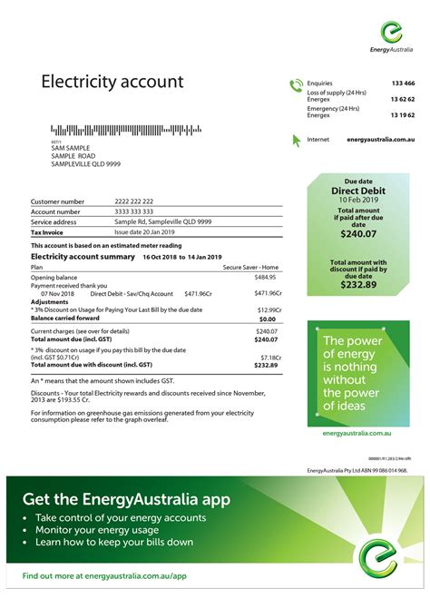 Energy Bill Template