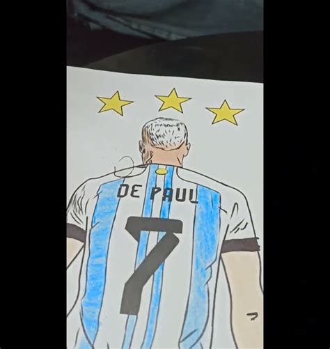 Dibujo De Rodrigo De Paul Youtube