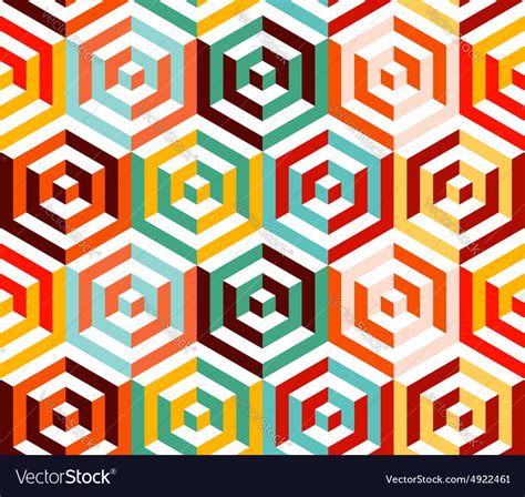 Abstract Isometric 3d Hexagon Pattern Background Vector Image