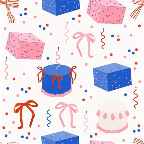 Premium Vector Birthday Party Seamless Pattern