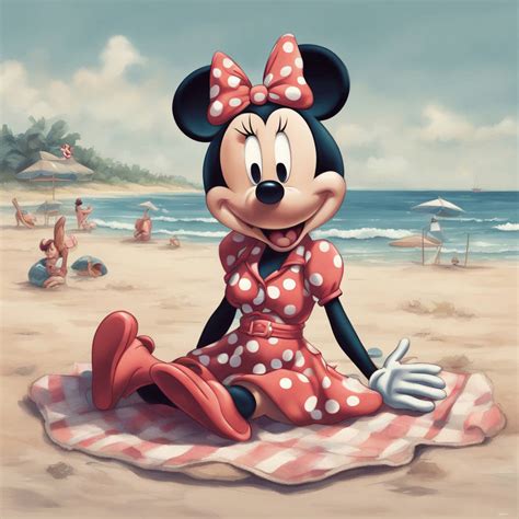 Minnie Mouse At The Beach In A Bikini By Scoobydooking95 On Deviantart