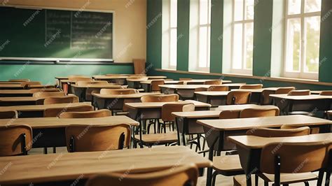 Premium Photo Empty Classroom Back To School