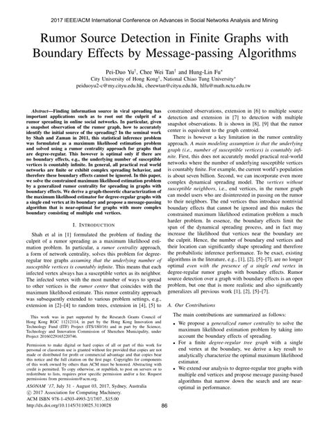 Pdf Rumor Source Detection In Finite Graphs With Boundary Effects By
