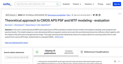 Theoretical Approach To Cmos Aps Psf And Mtf Modeling Evaluation