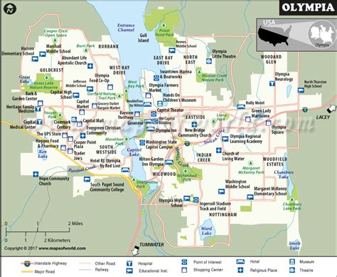 Olympia Map Washington Map Of Olympia