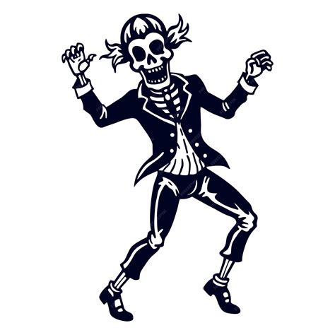 Premium Vector Skull Dance Vector Illustration Design