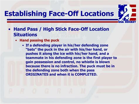 Ppt Understanding Face Off Locations In Hockey Guidelines And Rules