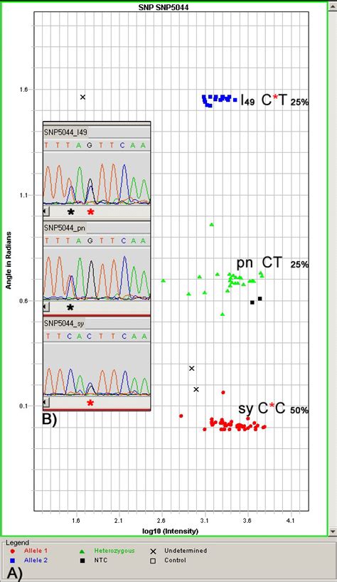 Snp5044 Polar Cluster Plot A Genotype Plot Created By Genemapper
