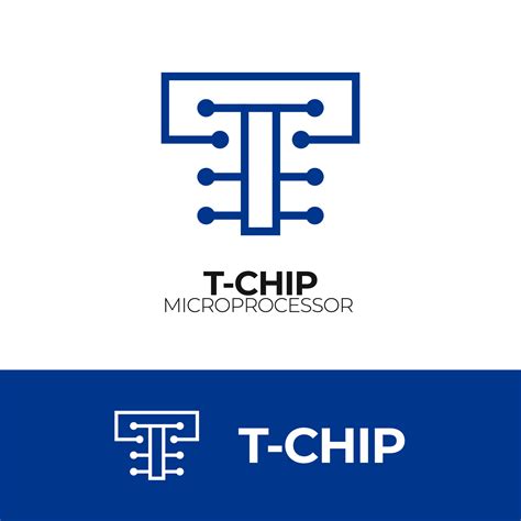 Letter T And Microcontroller Logo Letter T And Ic Logo Chip Logo