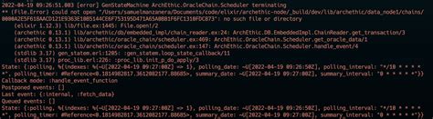 Oraclechain Db File Non Existing · Issue 282 · Archethic Foundationarchethic Node · Github