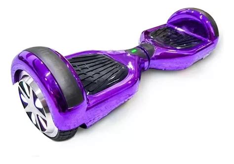 6 Polegadas Hoverboard Skate Eletrico Infantil Roxo Cromado Parcelamento Sem Juros