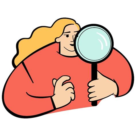 Premium Vector A Woman Make Research And Analysis Data