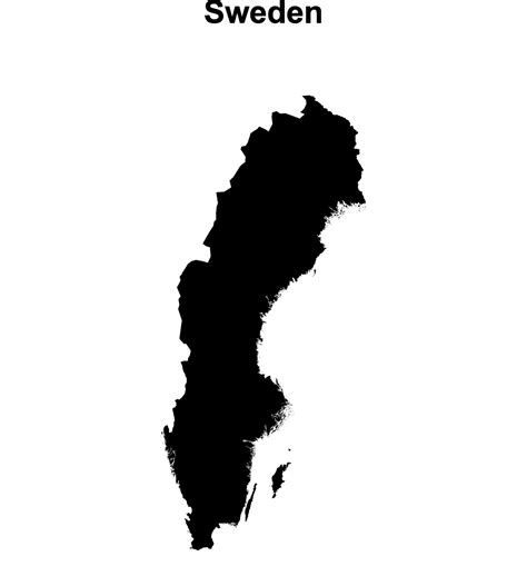 Sweden Blank Outline Map Design 45903830 Vector Art At Vecteezy