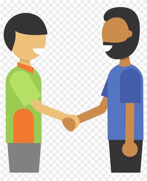 Illustration Of Two People Shaking Hands Illustration Free