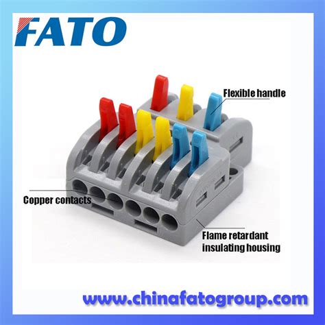 Quick Connection Three In Six Outlets Cable Splicing Terminal Block Mini Fast Wire Connector