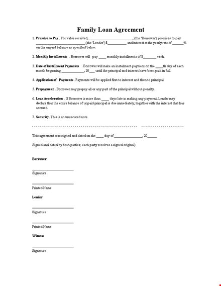 Download Loan Agreement Template Protect Your Interest As Borrower Or