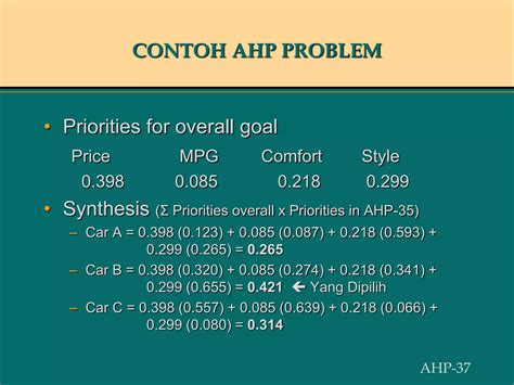 Session Ahp Analytic Hierarchy Process Ppt