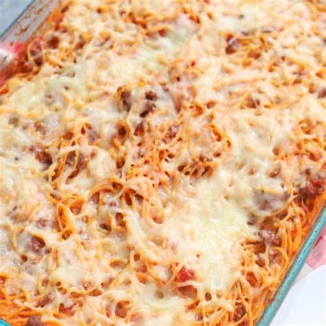 Easy Baked Spaghetti • The Diary Of A Real Housewife