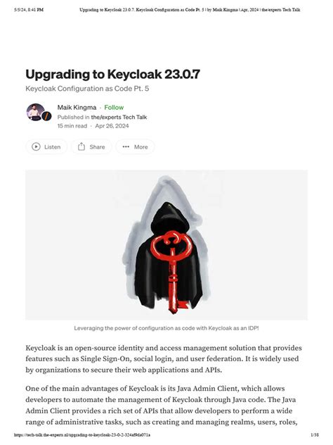 upgrading to keycloak 23 0 7 keycloak configuration as code pt 5 by