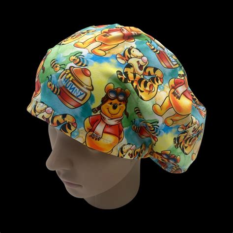 Winnie The Pooh Scrub Cap Honey Bees Euro Style Scrub Hat Surgical