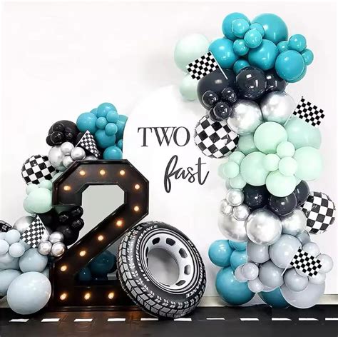 Car Theme Balloon Arch Racing Birthday Party Number Balloons Etsy