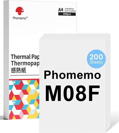 Phomemo M08f A4 Thermal Paper Compatible For M08f M832 M834 Q302