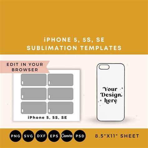 Iphone 5 Case Template Iphone Se 5s 5 Skins Clear Protection Series