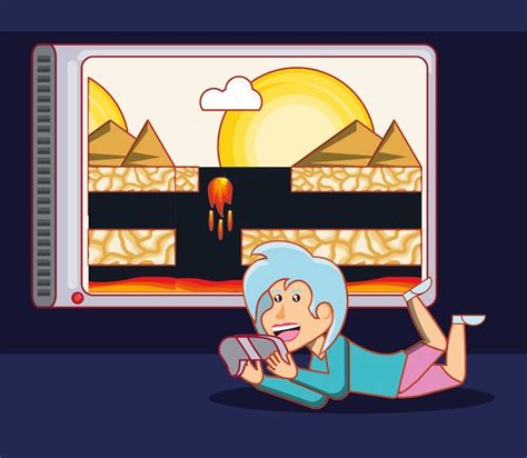 Premium Vector Girl Playing With Video Game Console