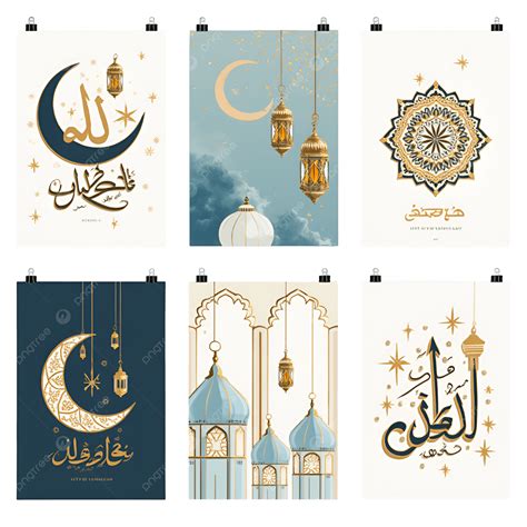 Elegant Eid Cards With Crescent Moons And Islamic Art Patterns Eid
