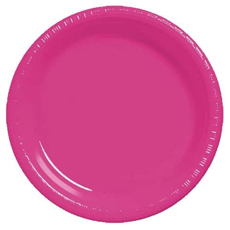 Amscan Plastic Plates 1025 20pcs Magenta Jomlaae