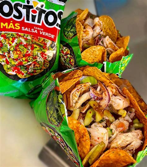 Tostitos With Ceviche Gaspachos Fruits And Cravings