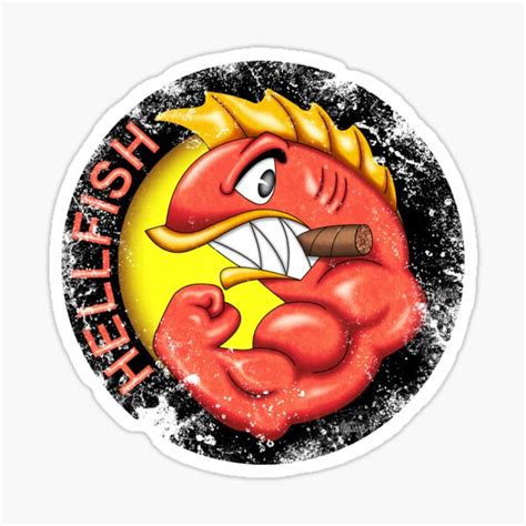 Vintage Flying Hellfish Sticker For Sale By Anaideiadesigns Redbubble