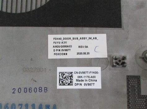 Oem Dell Latitude 7410 Laptop Bottom Base Cover Assembly Hun14 V987t