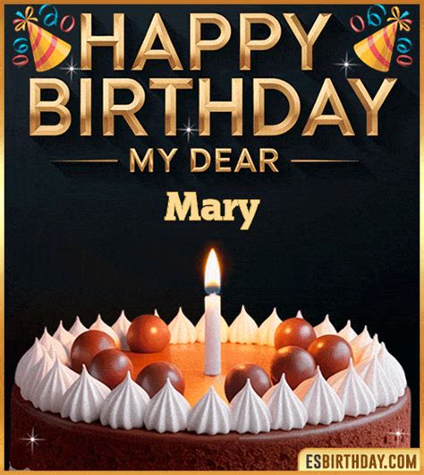 Happy Birthday Mary  🎂 Animated Images Wishes And Music 【27 S】
