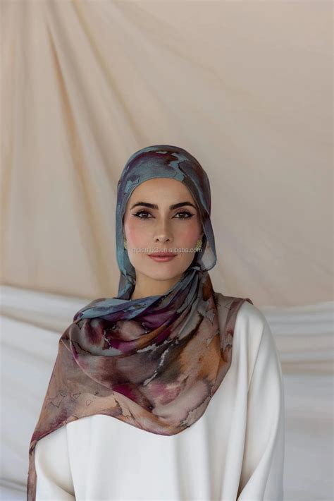 Custom Printed Modal Hijab Scarf For Muslim Women Long 180x70cm High