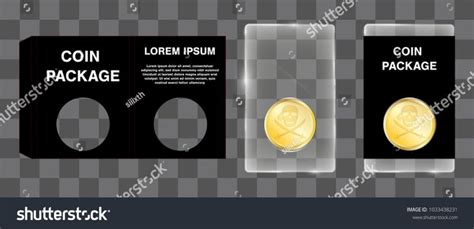 Acrylic Coin Packaging Die Cut Paper Stock Vector Royalty Free