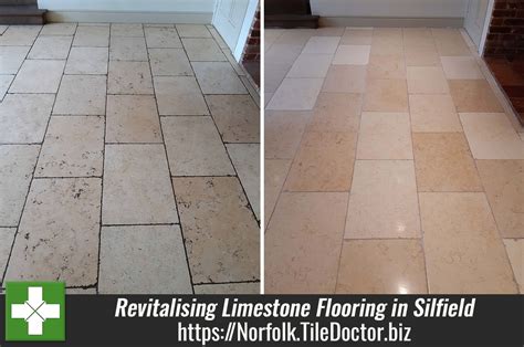 Restoring Limestone Floor Tile And Grout In Silfield Norfolk Stone