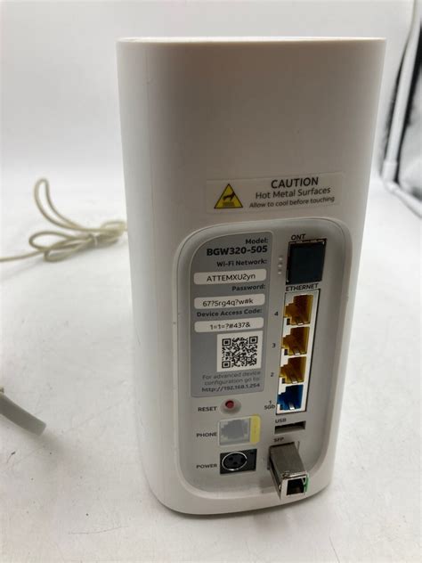 Atandt Bgw320 505 Wifi Internet Modem Router Broadband Gateway W Cord