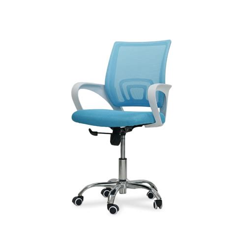 Stellar Meceli Mid Back Office Chair Blue And White