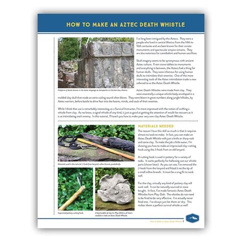 How To Make An Aztec Death Whistle 6 Pages — Creek Stewart