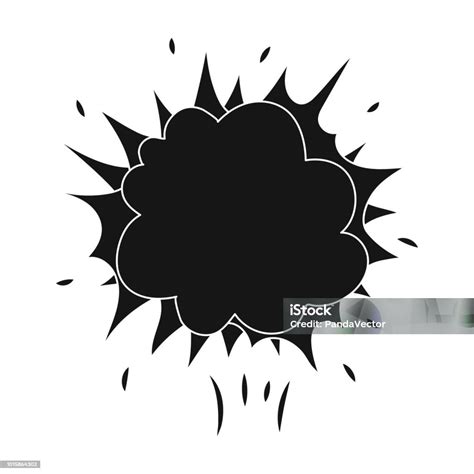 Explosion Single Icon In Black Styleexplosion Vector Symbol Stock