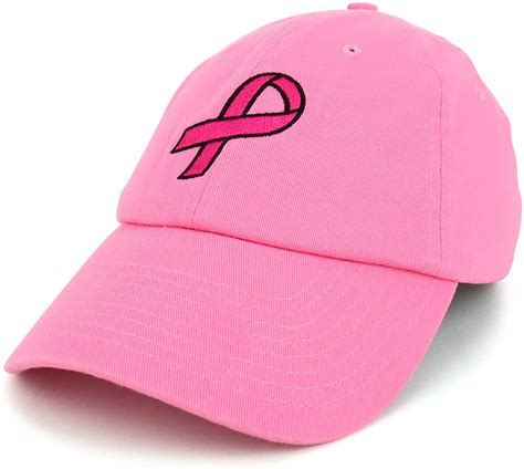 Armycrew Made In Usa Large Breast Cancer Ribbon Embroidered Soft Cotto