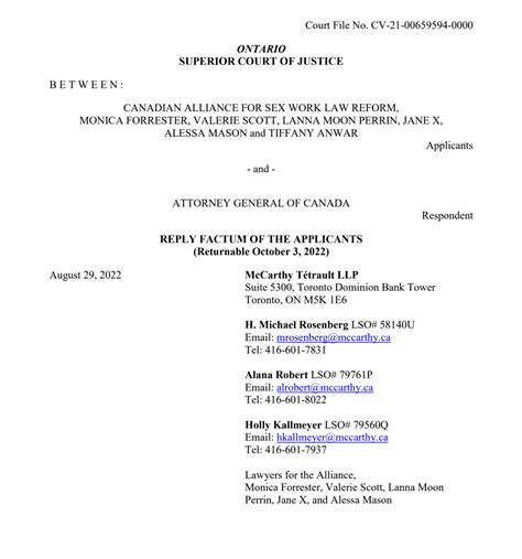 Our Constitutional Challenge To Pcepa Canadian Alliance For Sex Work Law Reform