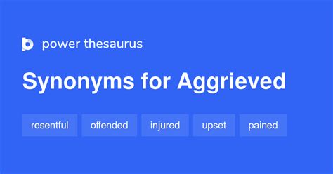 Aggrieved Synonyms 1 047 Similar Words And Phrases