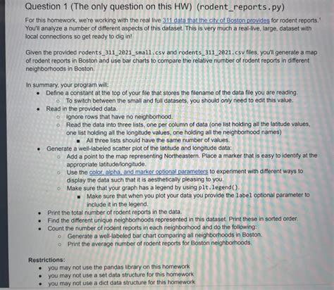 Question 1 The Only Question On This Hw