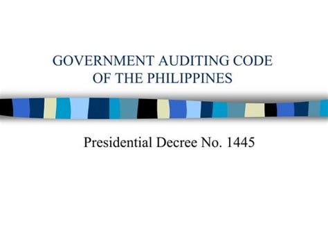 Government Accounting Manual For National Government Agencies Ppt