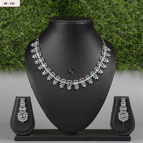 Ad N Set 1017 Silver Plating Bhumika Jewellers